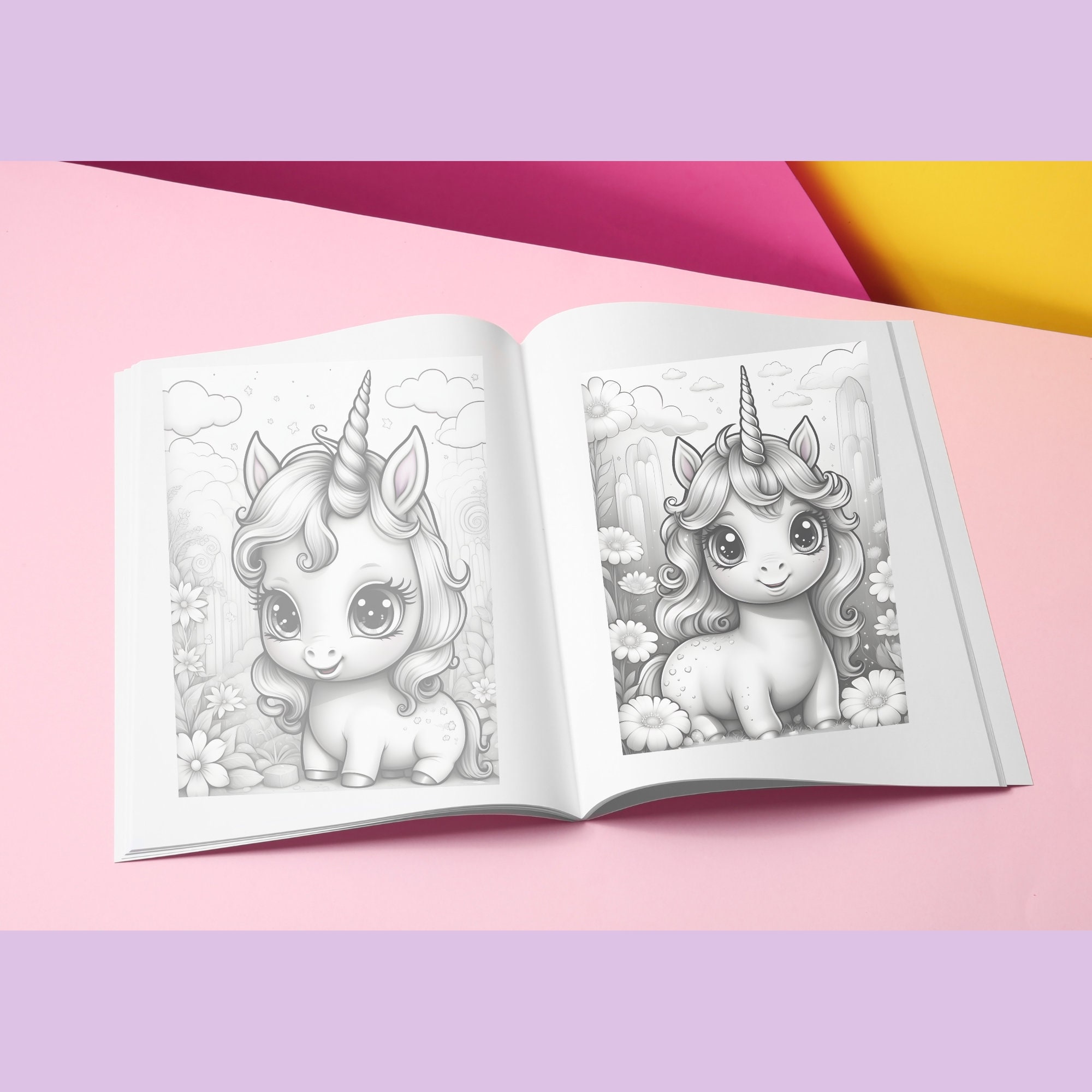 Kawaii Unicorn Coloring Pages. 40+ Printable Pages With Adorable ...