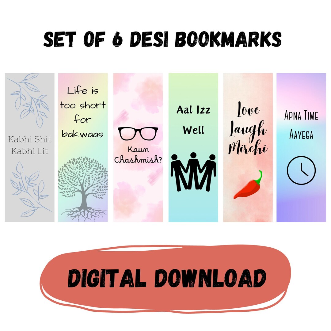 Indian/desi Bookmarks - Etsy
