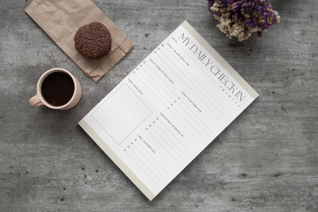 Daily Check in Journal | Reflection Planner | Printable Journal | Self ...