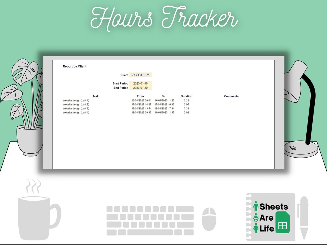 Hours Tracker | Google Sheets Dashboard | to Do Spreadsheet | To-do ...