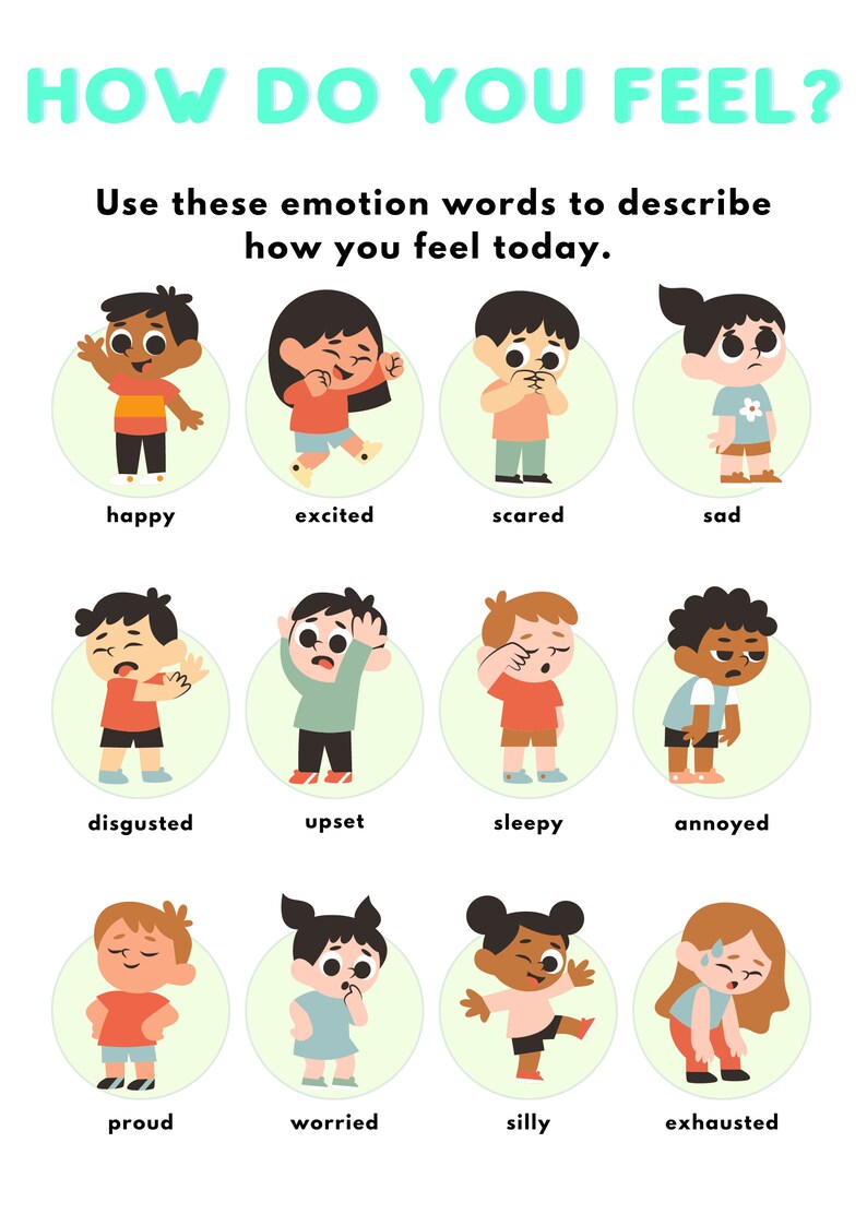Feelings and Emotions Printables for Teachers - Etsy