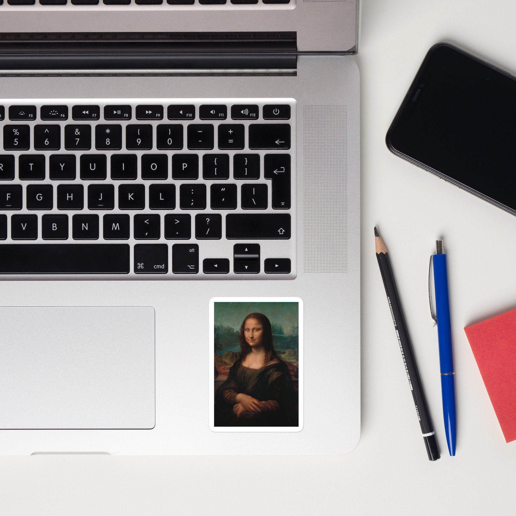 Pegatina / Mona Lisa / Leonardo da Vinci Retrato de Mona Lisa del ...