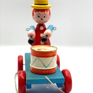 Very Rare Wooden Children’s Pull Along Drummer Boy Toy 1940’s. as You ...