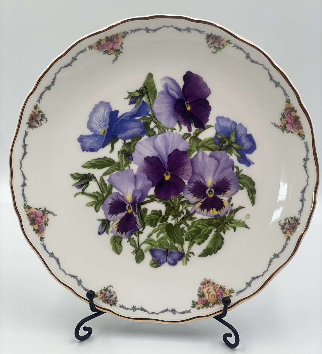 Royal Albert Limited Edition Collectors Plate pansies by Sara Anne ...