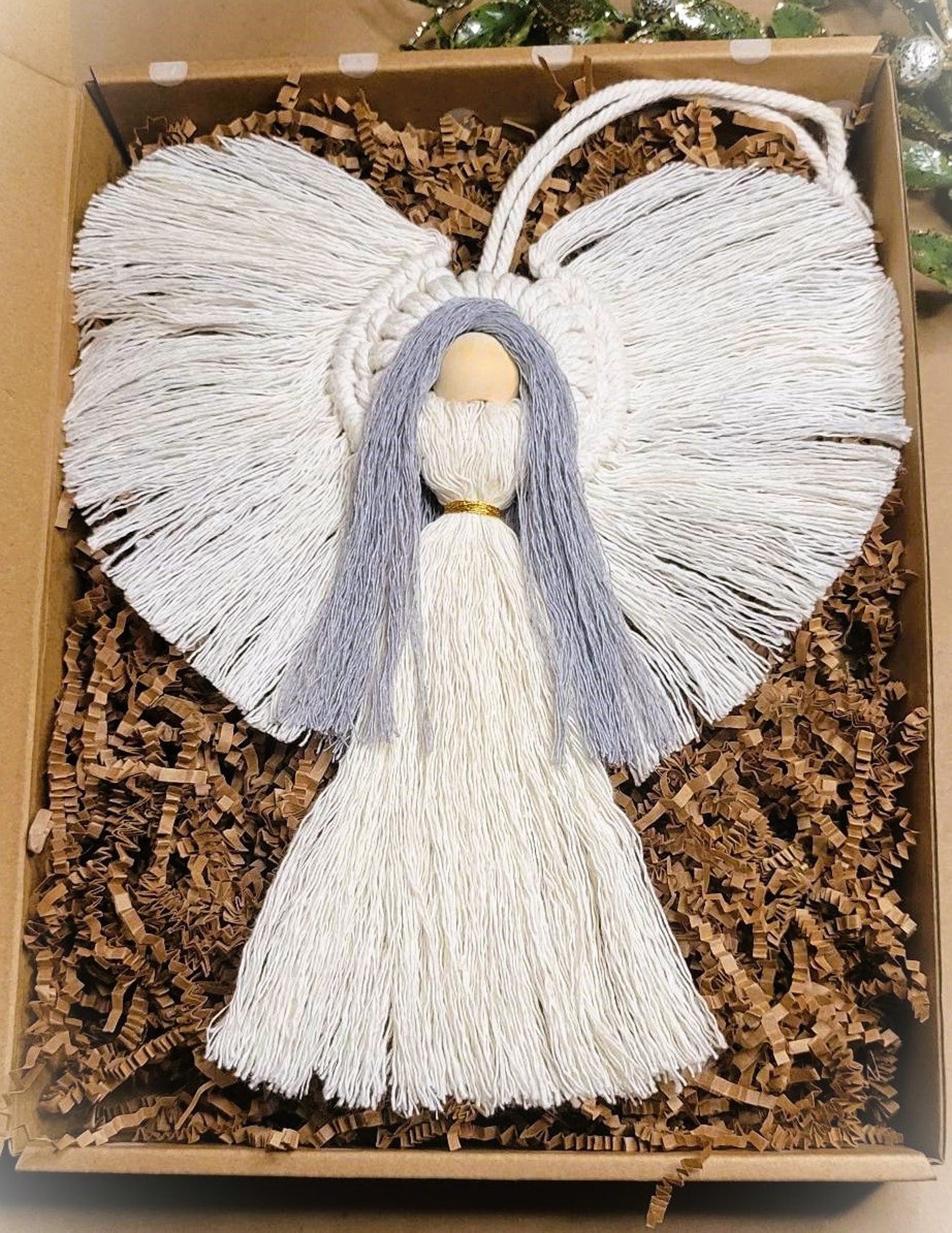 Macrame Angel Ornament, Macrame Angel, Macrame Holiday, Macrame Decor ...
