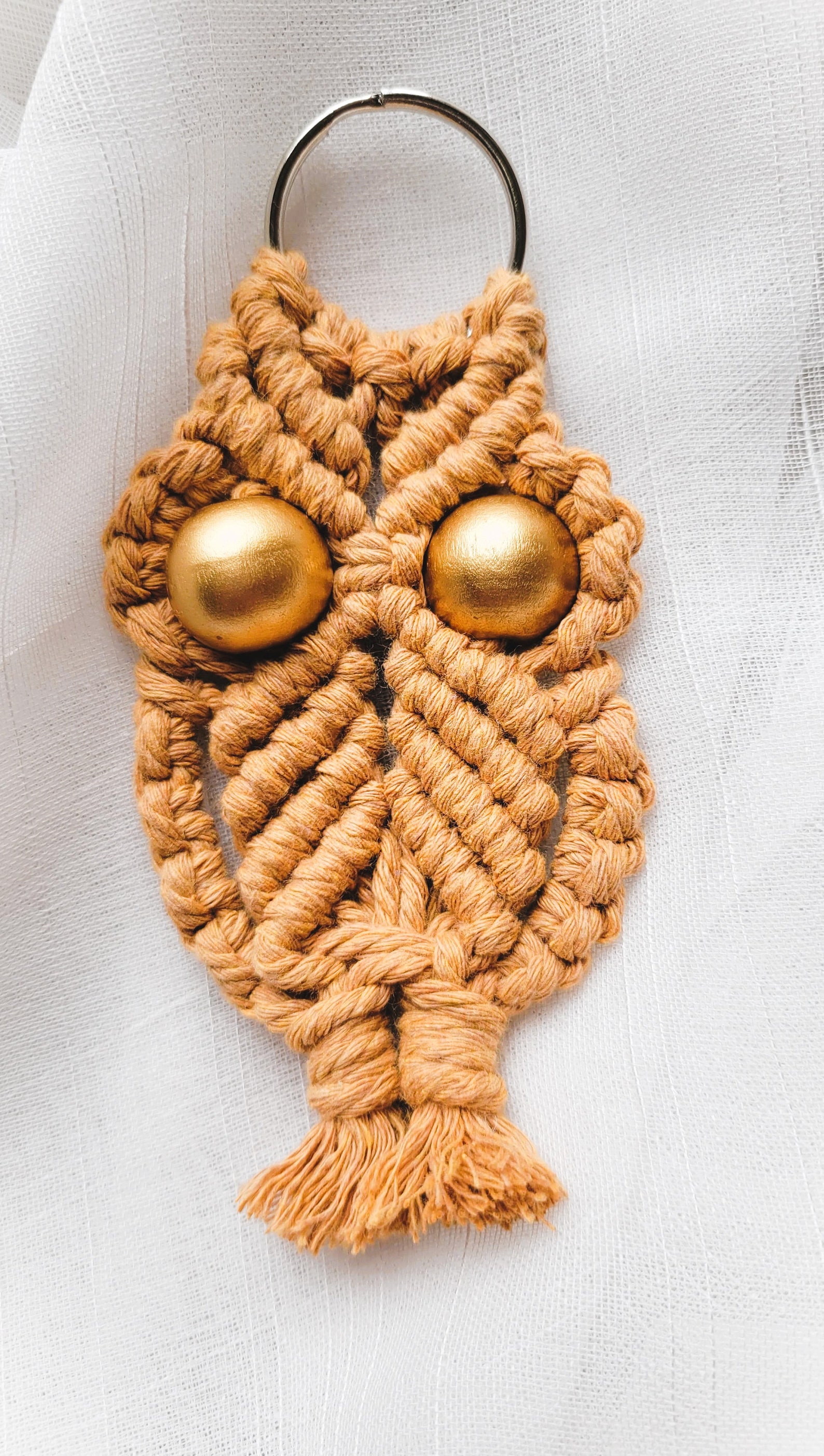 Owl Keychain, Macrame Owl Keychain, Macrame Owl, Owl Charm, Macrame ...