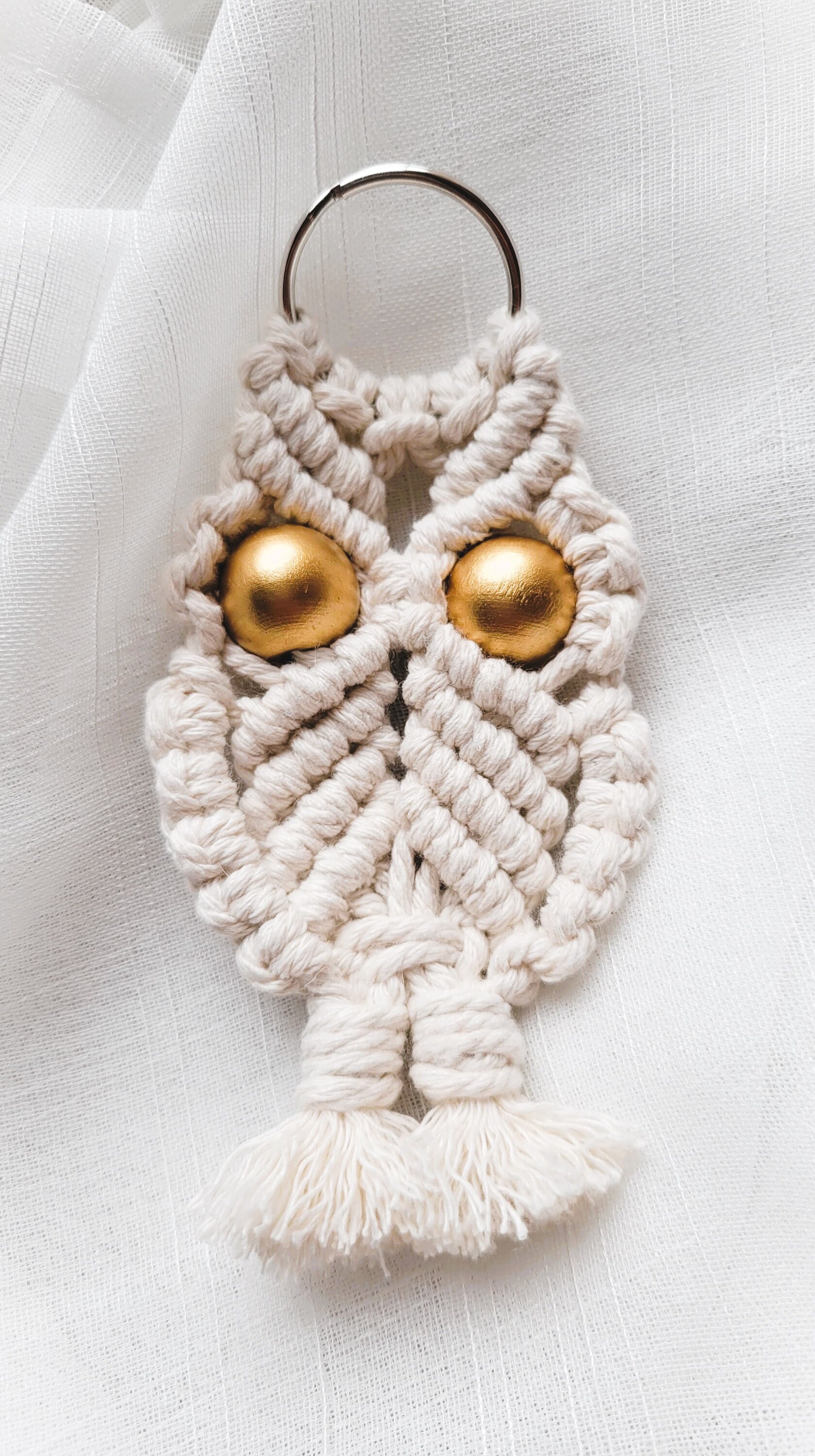 Owl Keychain, Macrame Owl Keychain, Macrame Owl, Owl Charm, Macrame ...