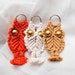 Owl Keychain, Macrame Owl Keychain, Macrame Owl, Owl Charm, Macrame ...