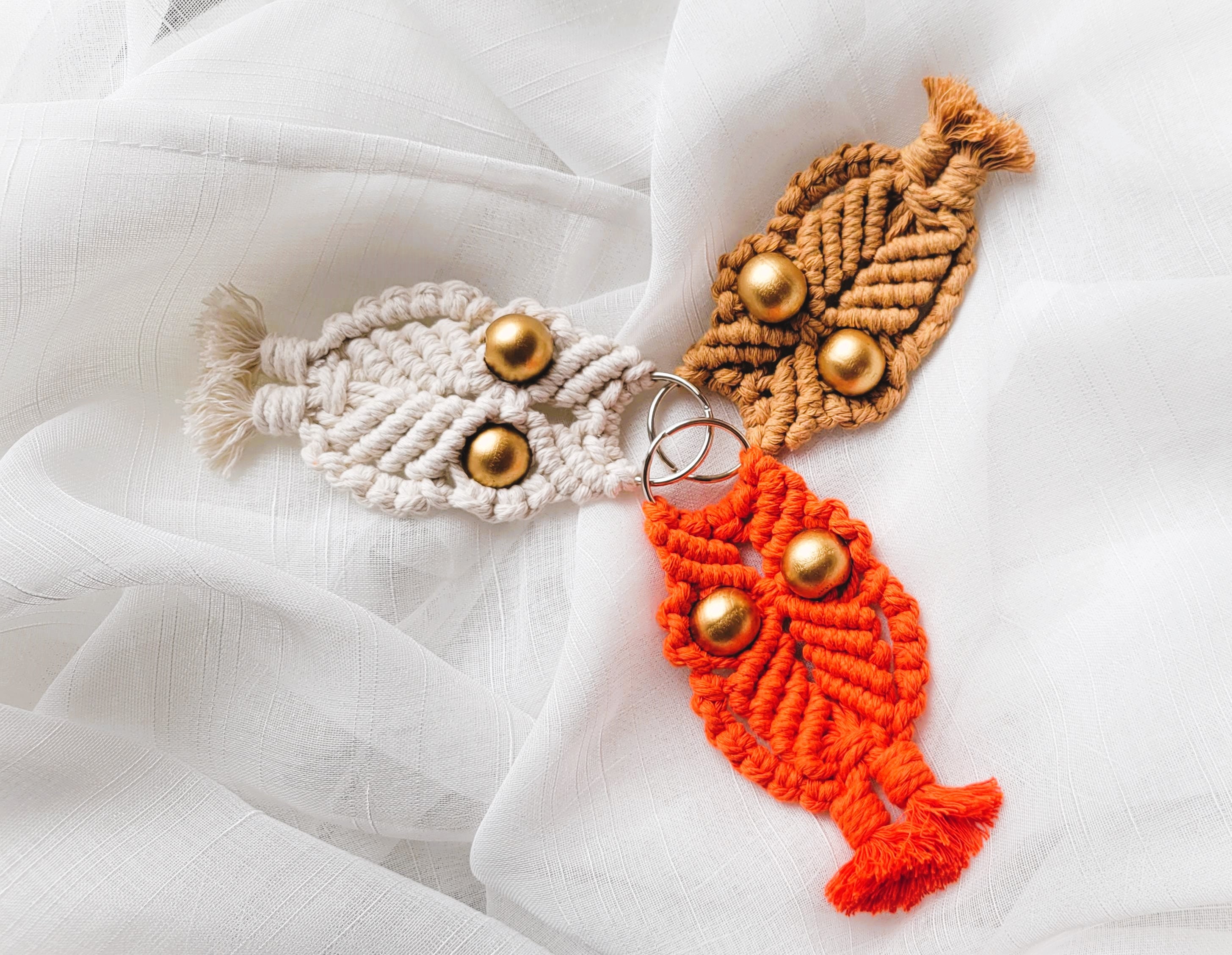 Owl Keychain, Macrame Owl Keychain, Macrame Owl, Owl Charm, Macrame Charms, Owl Zipper Charm ...