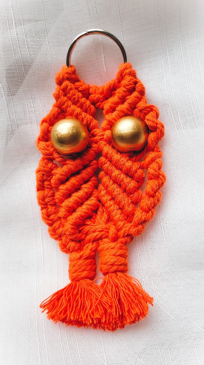 Owl Keychain, Macrame Owl Keychain, Macrame Owl, Owl Charm, Macrame Charms, Owl Zipper Charm ...