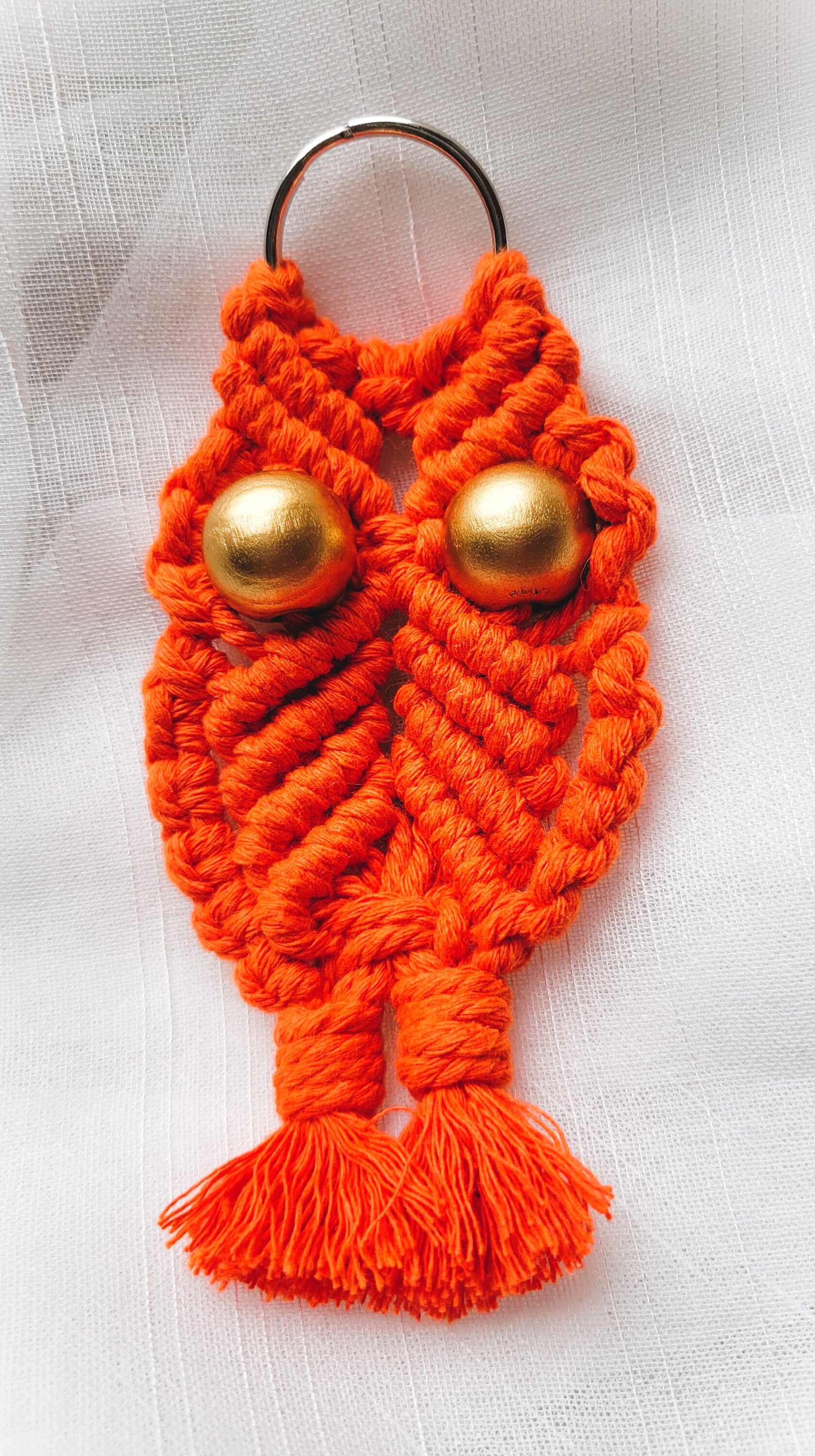 Owl Keychain, Macrame Owl Keychain, Macrame Owl, Owl Charm, Macrame ...