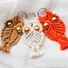 Owl Keychain, Macrame Owl Keychain, Macrame Owl, Owl Charm, Macrame ...