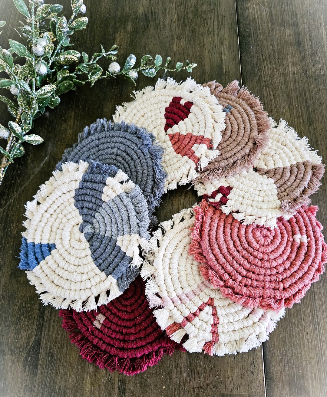 Macrame Coaster, Macrame Gift, House-warming Gift, Coasters, Gifts ...