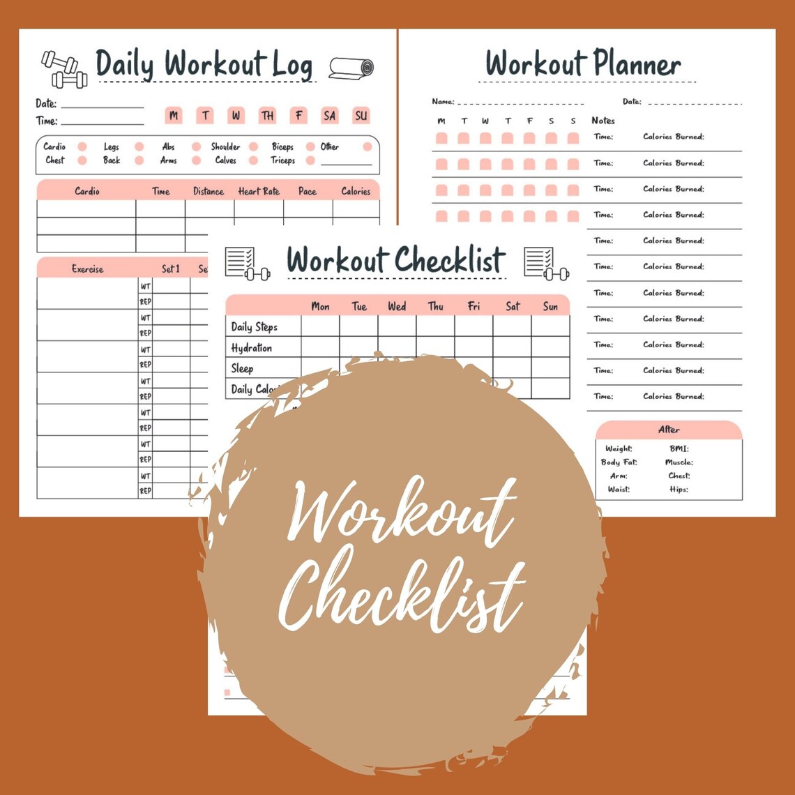Workout Checklist, Daily Workout Routine Chart, Simple Workout Plan ...