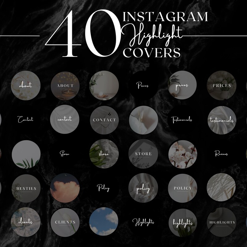 Highlight Covers for Instagram - Etsy