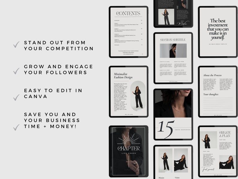Editable Ebook Template: 100-page Canva Workbook, Course Guide - Etsy