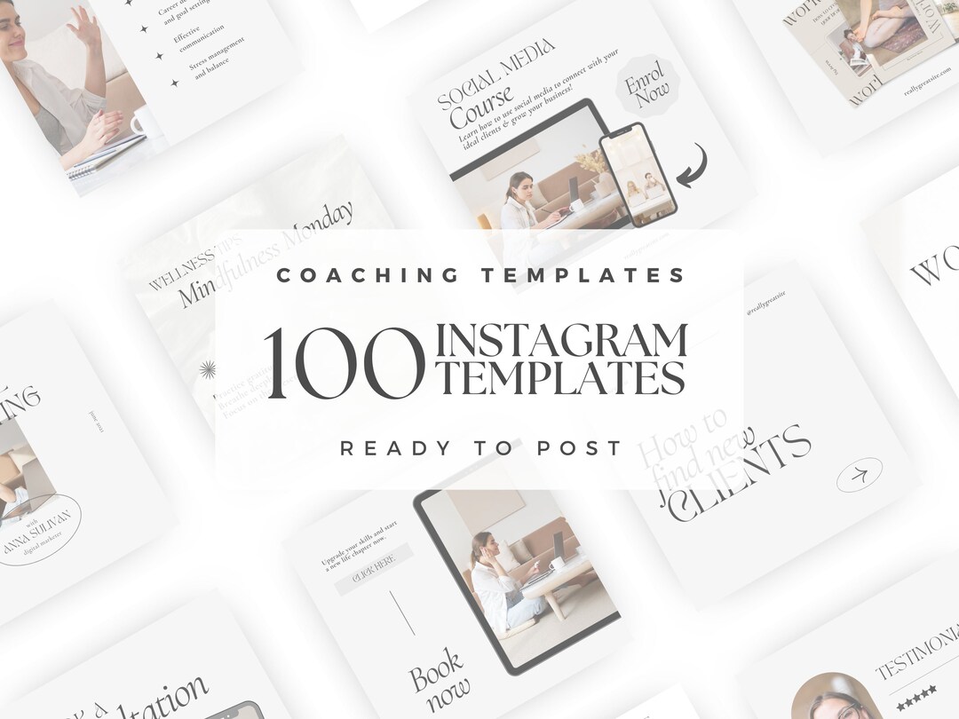 Coaching Instagram Post Templates Coaching Business Social Media ...