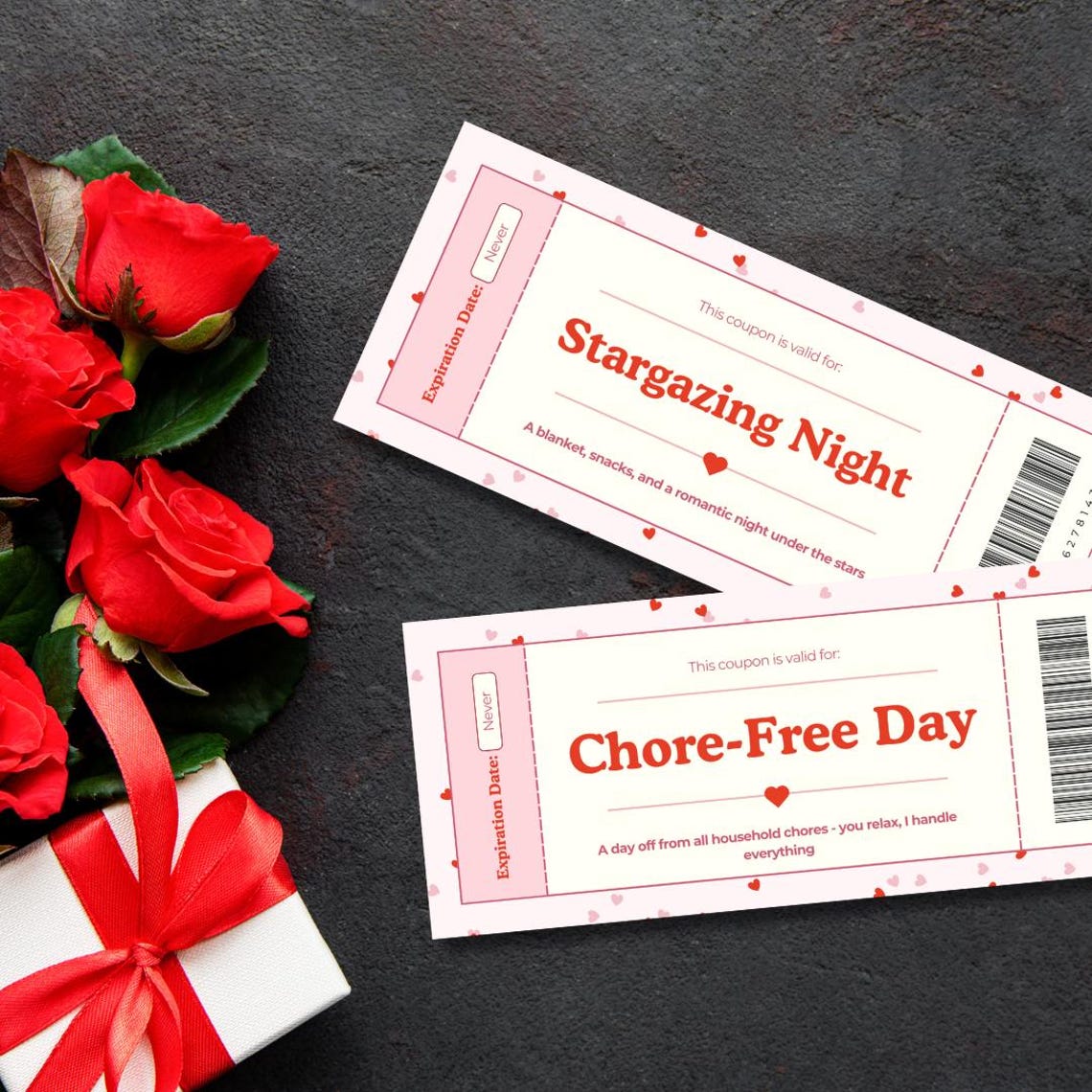 Valentine's Day Love Coupon Template: Editable DIY Gift (canva) - Etsy