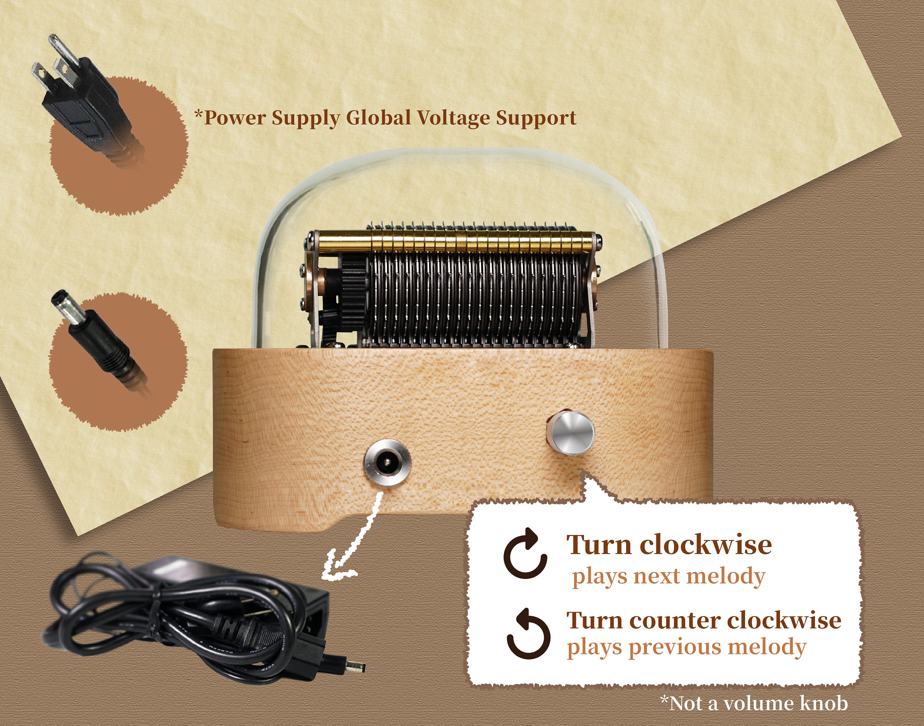 App-controlled Mechanical Music Box / Custom Melody Programmable ...