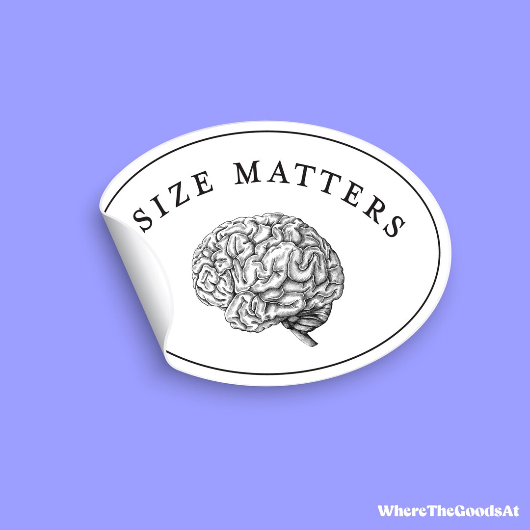 Size Matters Sticker | Funny Sticker for Laptop Cars Water Bottle ...