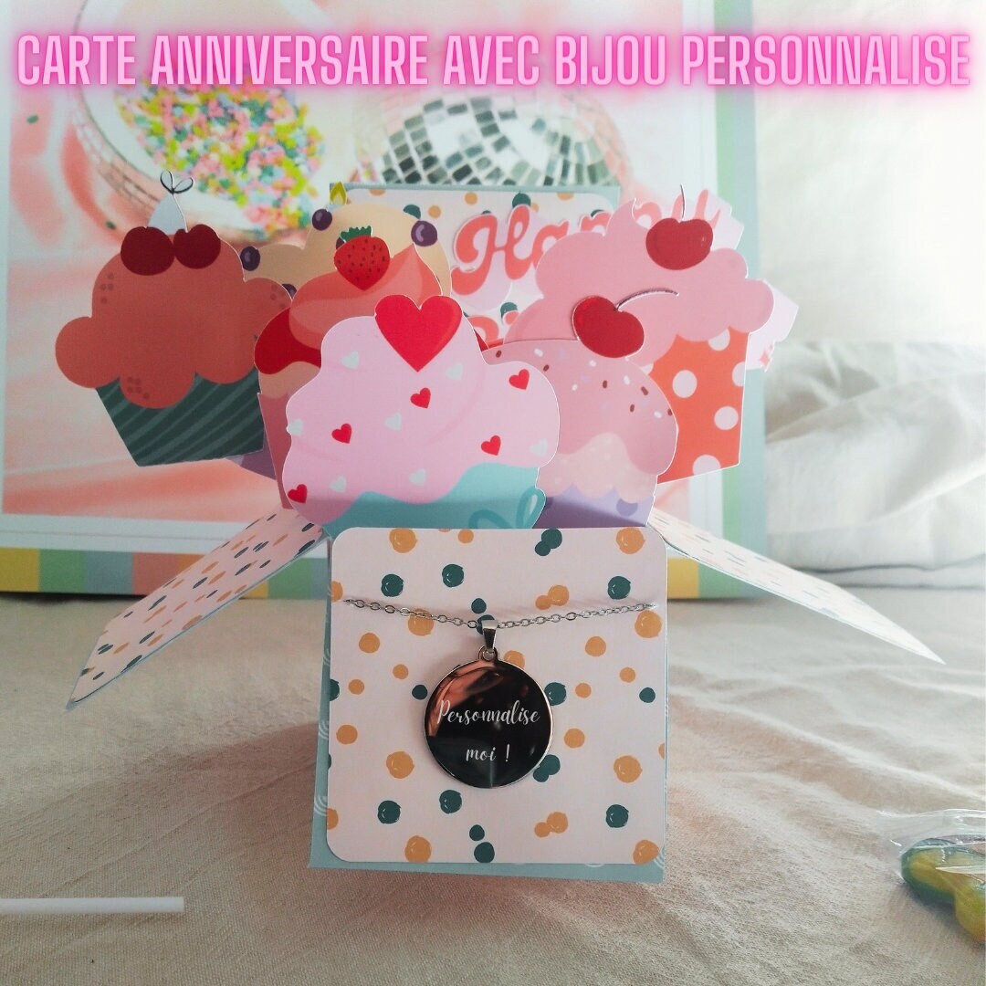 Handcrafted Birthday Card With Engraved and Personalized Stainless ...