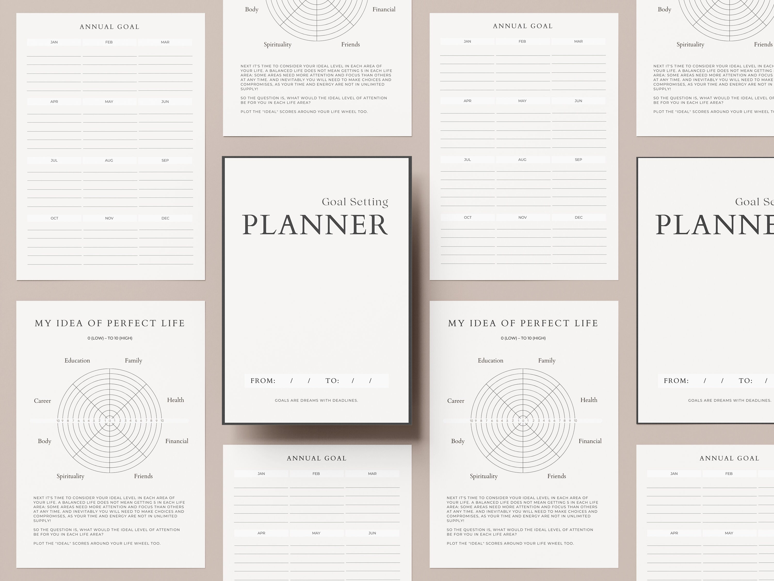 Goal Planner Printable, Goals Journal, SMART Goal Setting, New Year ...
