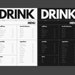 Bar Menu Template, Menu Card, Printable Menu Template, Editable Bar ...