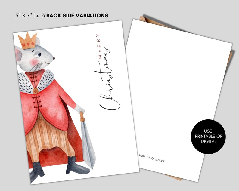 Printable Christmas Cards Nutcracker Set, Nutcracker Printable ...