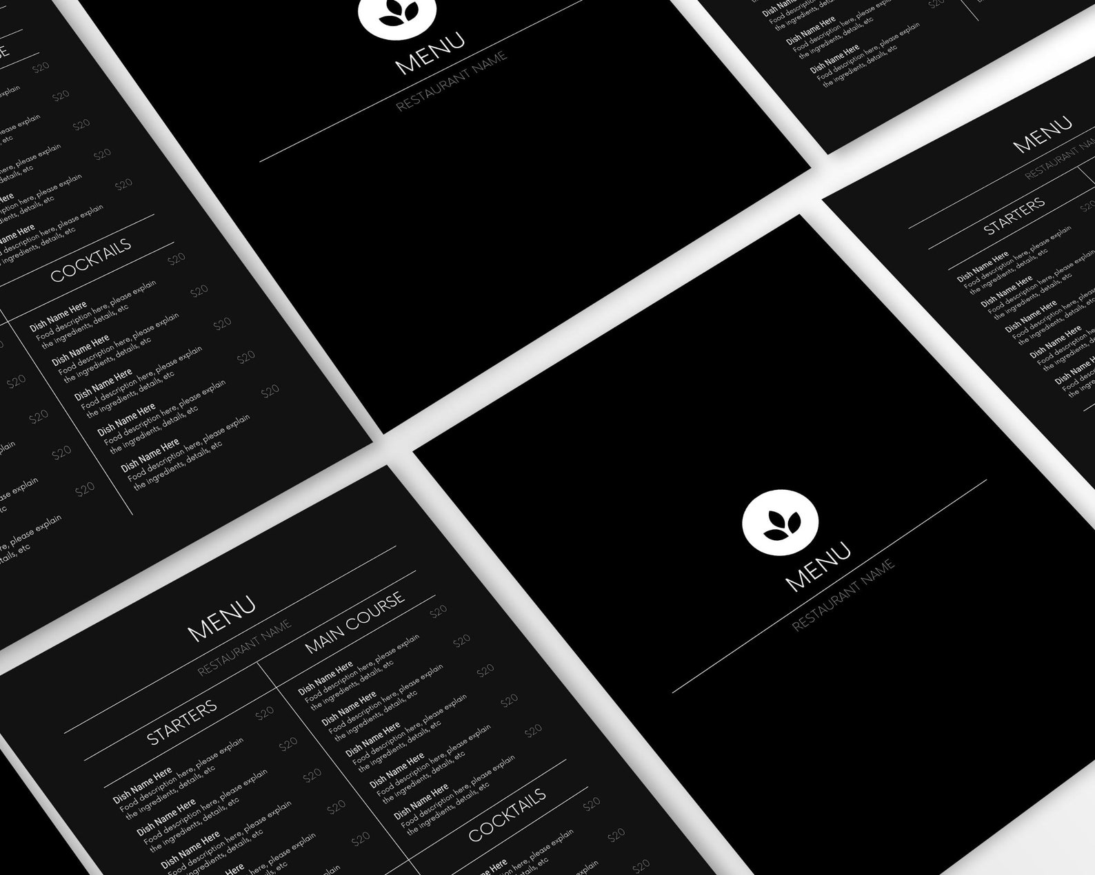 Bar Menu Template, Menu Card, Printable Restaurant Menu Template ...