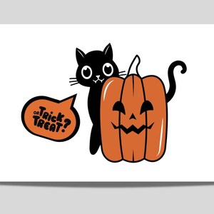 Printable Halloween Cards, Halloween Card Set (4 Cards), Happy ...
