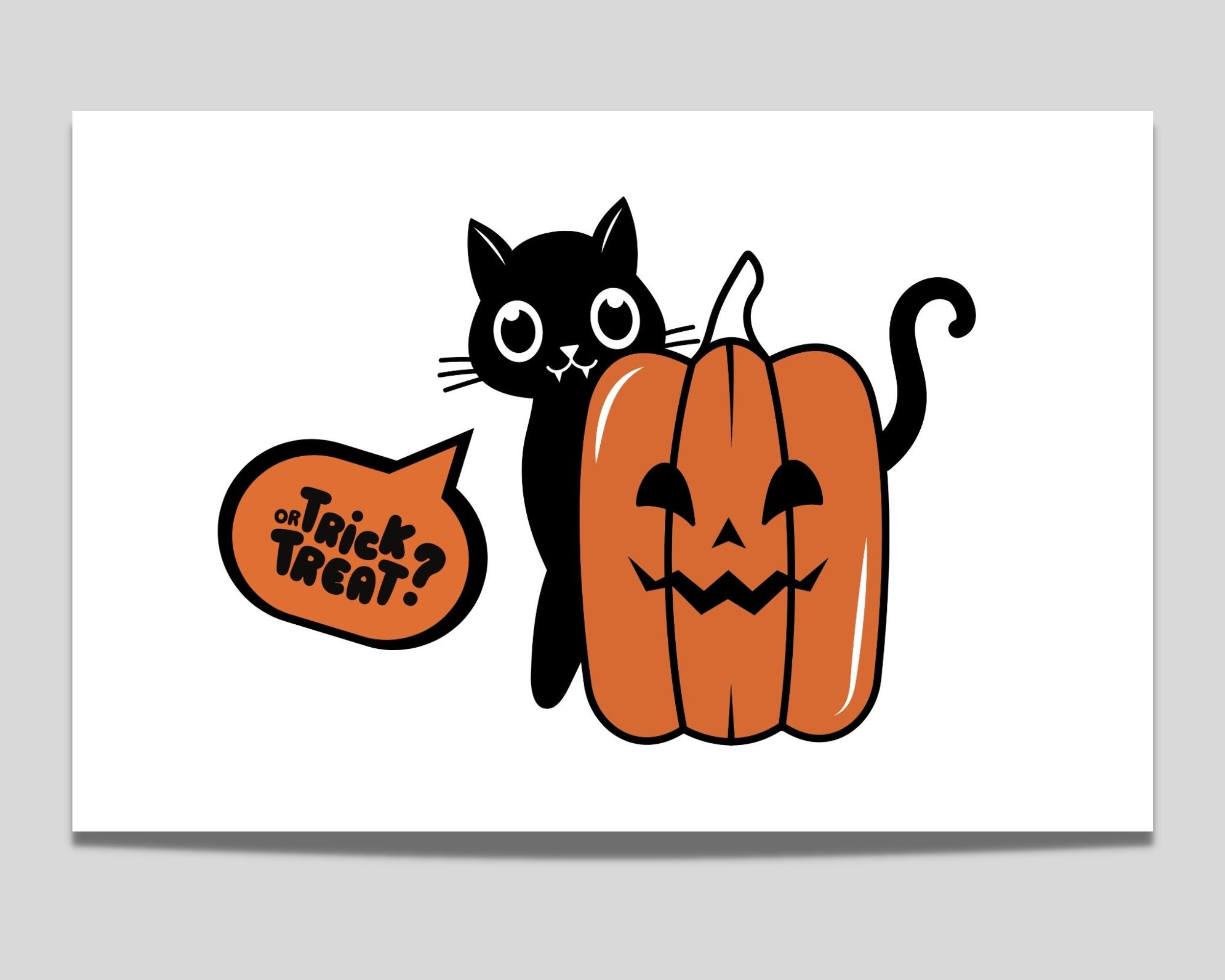 Printable Halloween Cards, Halloween Card Set (4 Cards), Happy ...