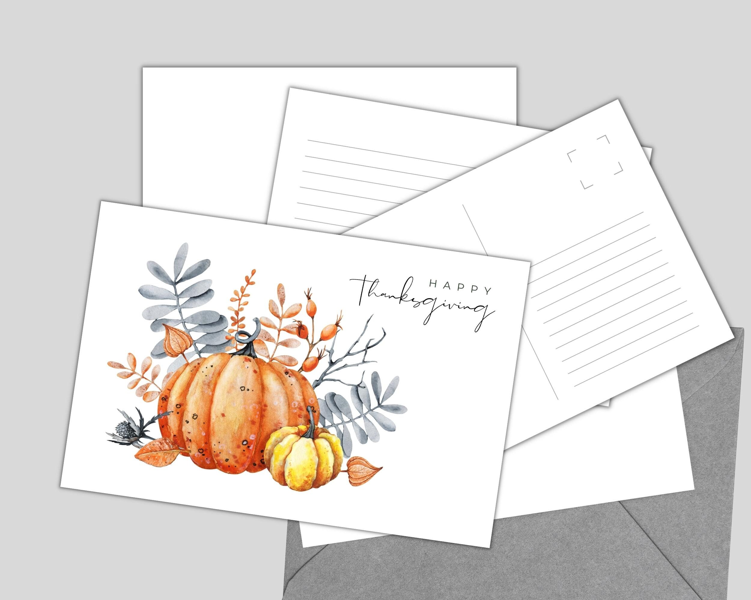Thanksgiving Card Printable , Happy Thanksgiving Card, Fall Greeting ...