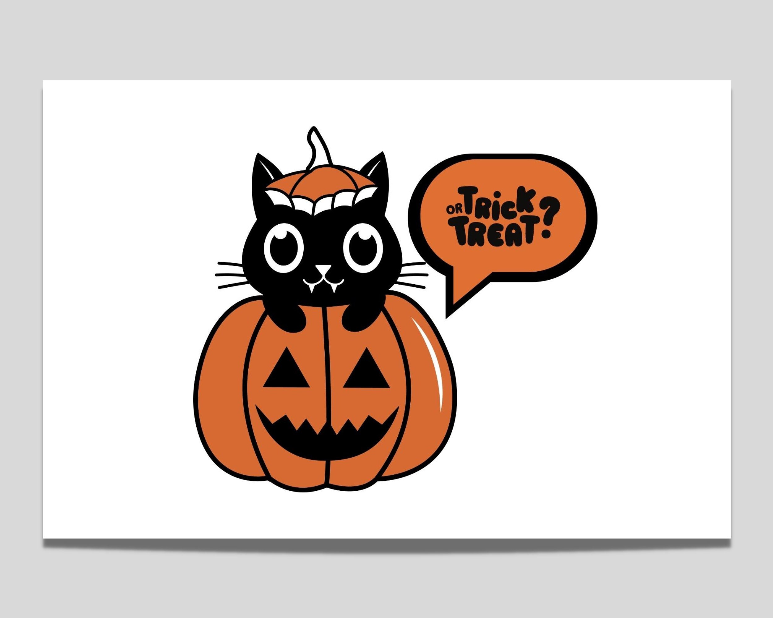 Printable Halloween Cards, Halloween Card Set (4 Cards), Happy ...