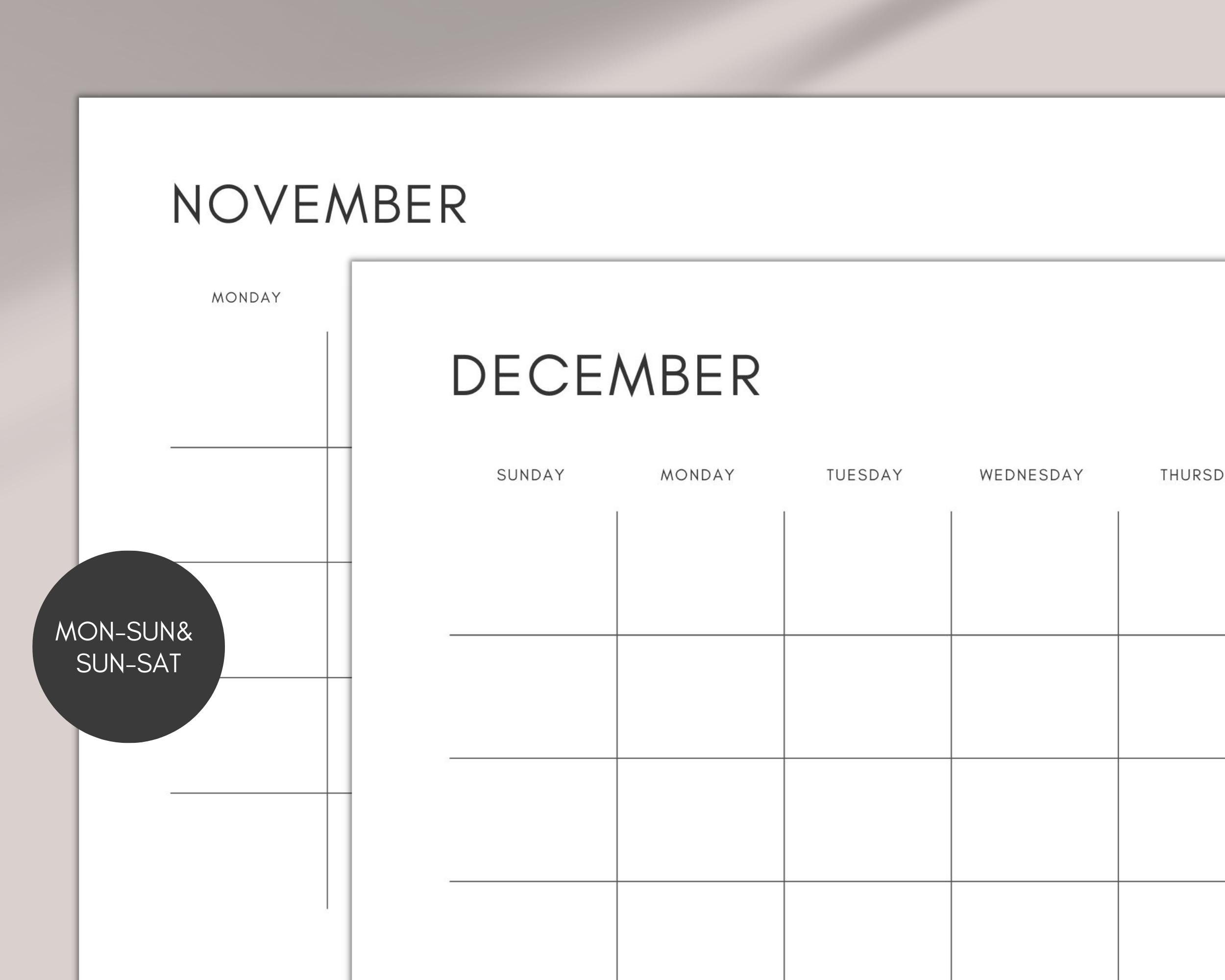 Onenote Printable Planner | Printable Monthly Calendar | 2022, 2023 ...