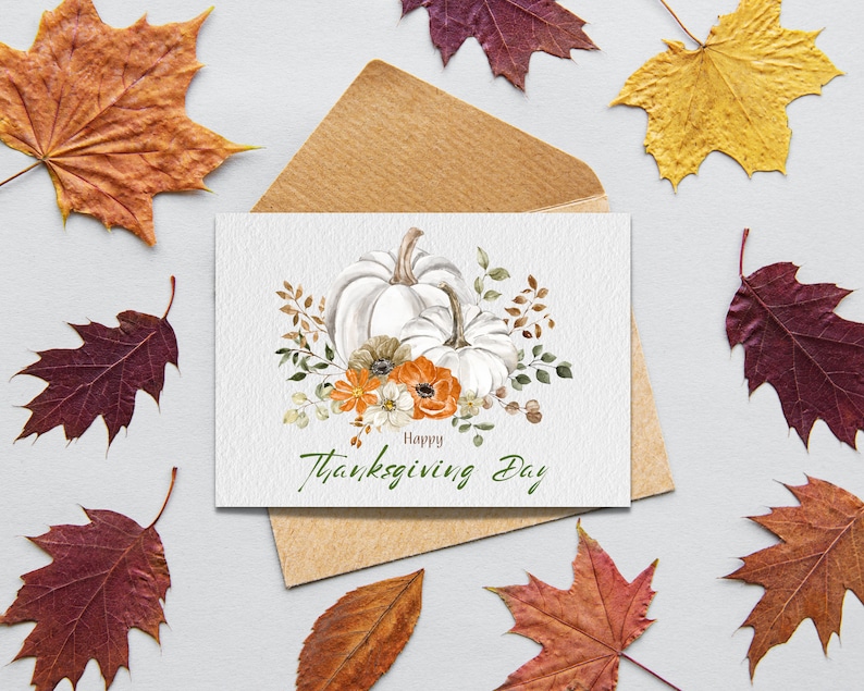 Printable Thanksgiving Card Happy Thanksgiving Card Fall - Etsy