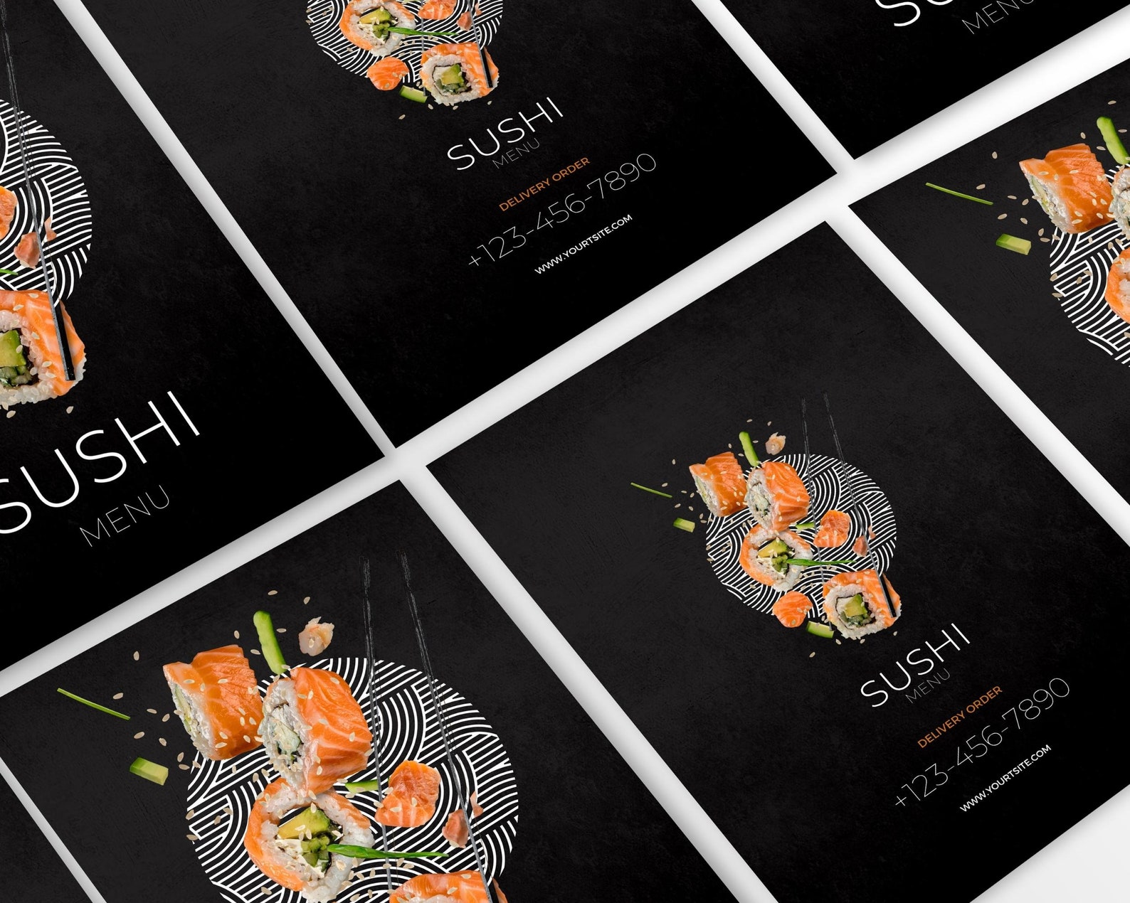 Sushi Menu Template, Editable Japan Food Menu Template, Sushi Food Menu ...