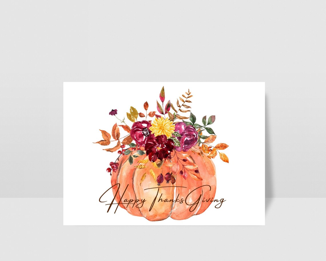 Printable Thanksgiving Card Template Happy Thanksgiving - Etsy