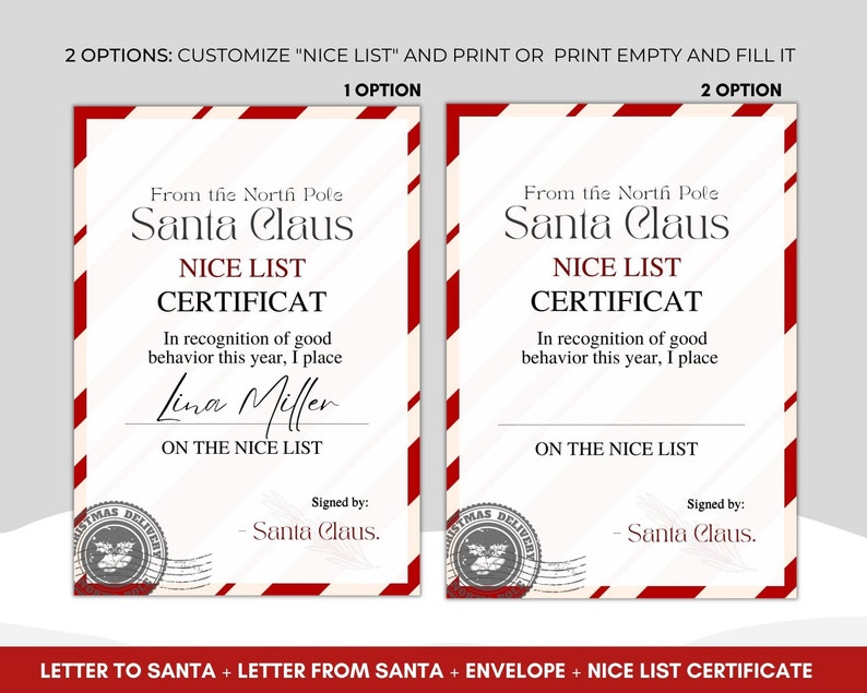 Letter to Santa Printable, Editable Santa Letter Template, Letter From ...