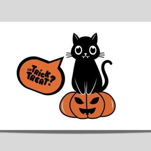 Printable Halloween Cards, Halloween Card Set (4 Cards), Happy ...