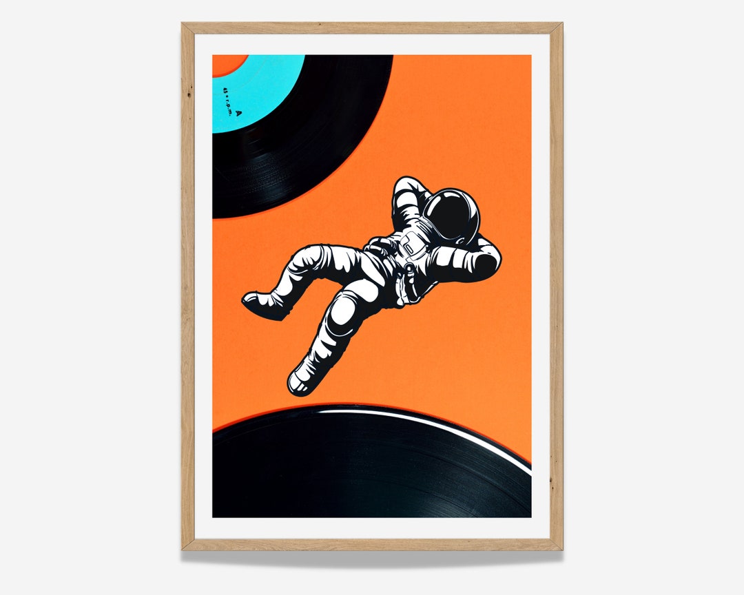 Retro Space Poster, Retro Astronaut Poster, Astronaut Wall Art ...