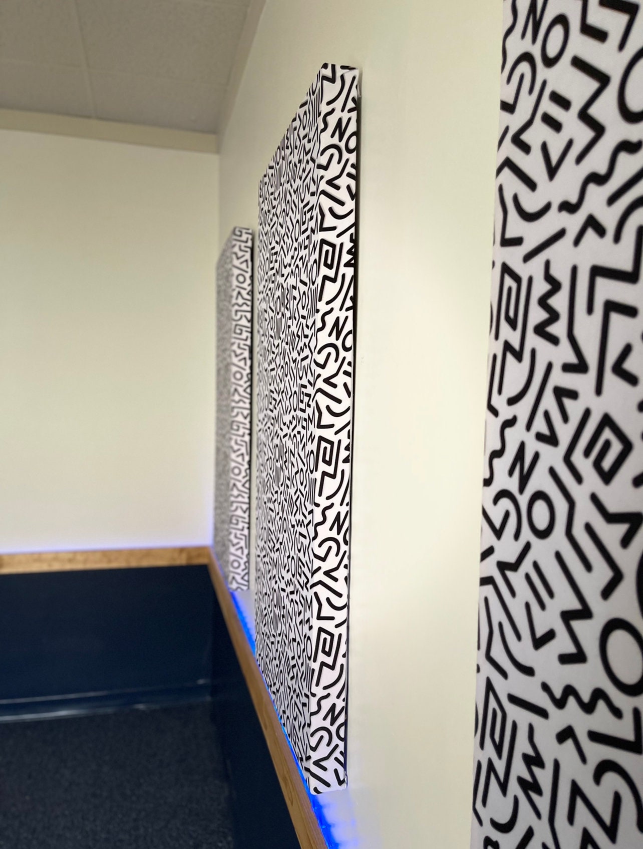 Acoustic SOUND Panels 24" X48" Geometric Pattern Studio Rockwool ...