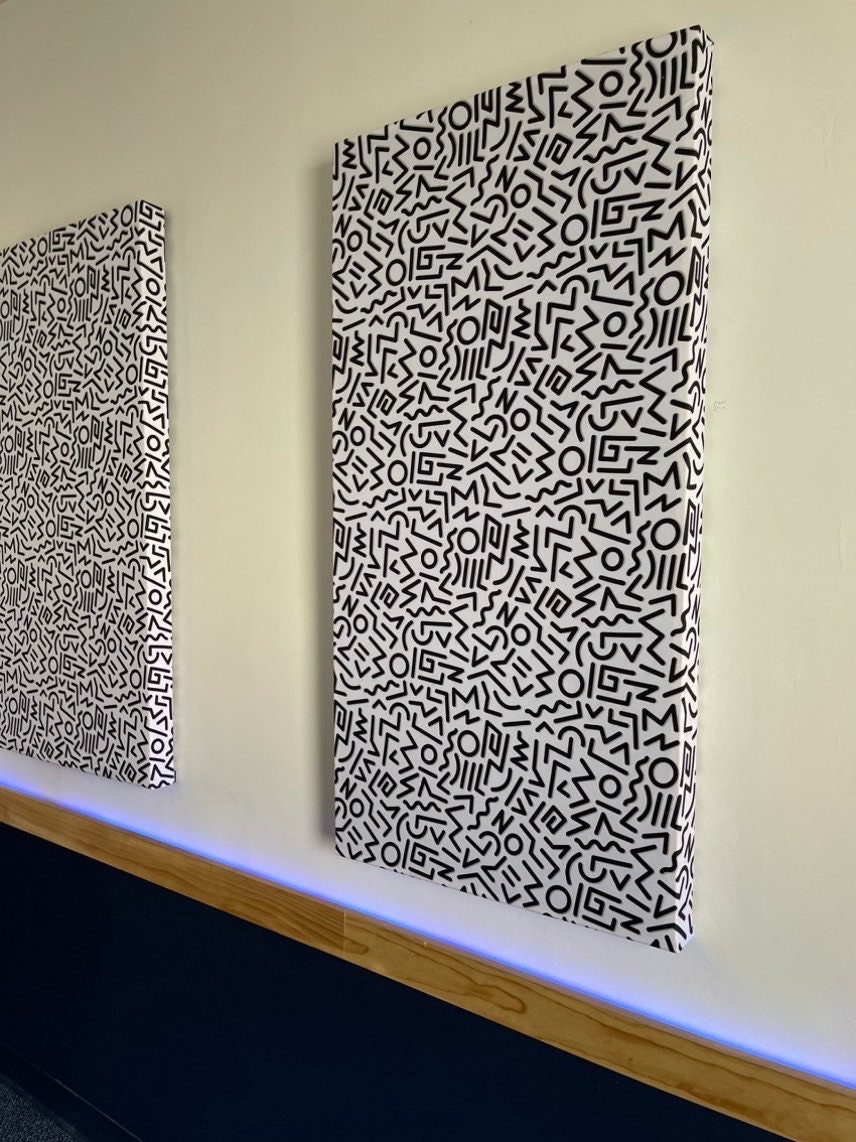Acoustic SOUND Panels 24" X48" Geometric Pattern Studio Rockwool ...