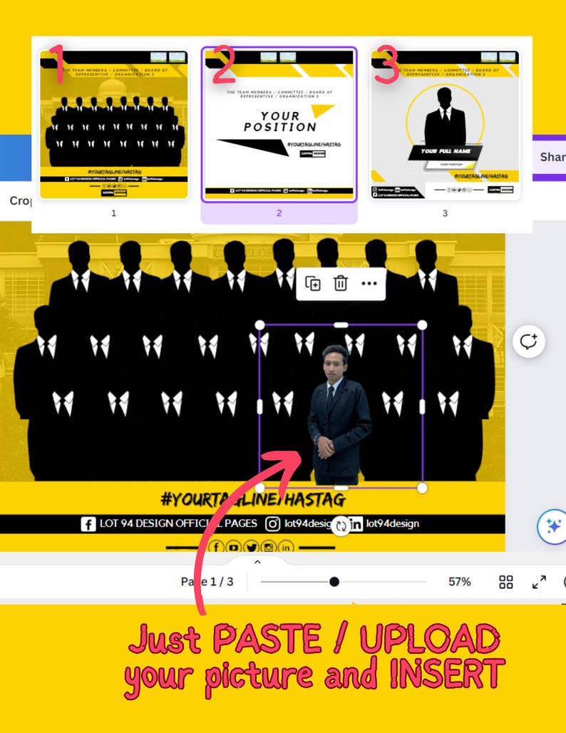 Template Canva- Organization/board/team Members (code: ORG3) - Etsy