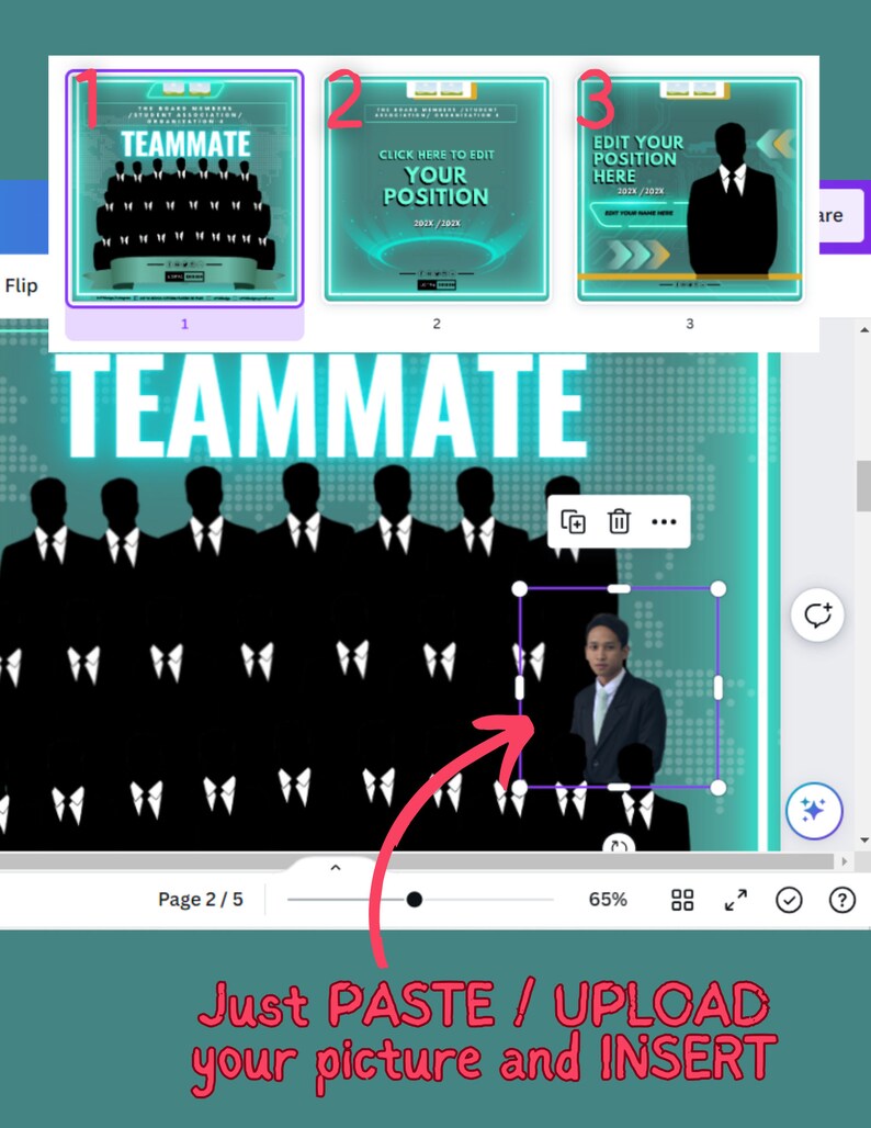 Template Canva- Organization/board/team Members (code: ORG4) - Etsy