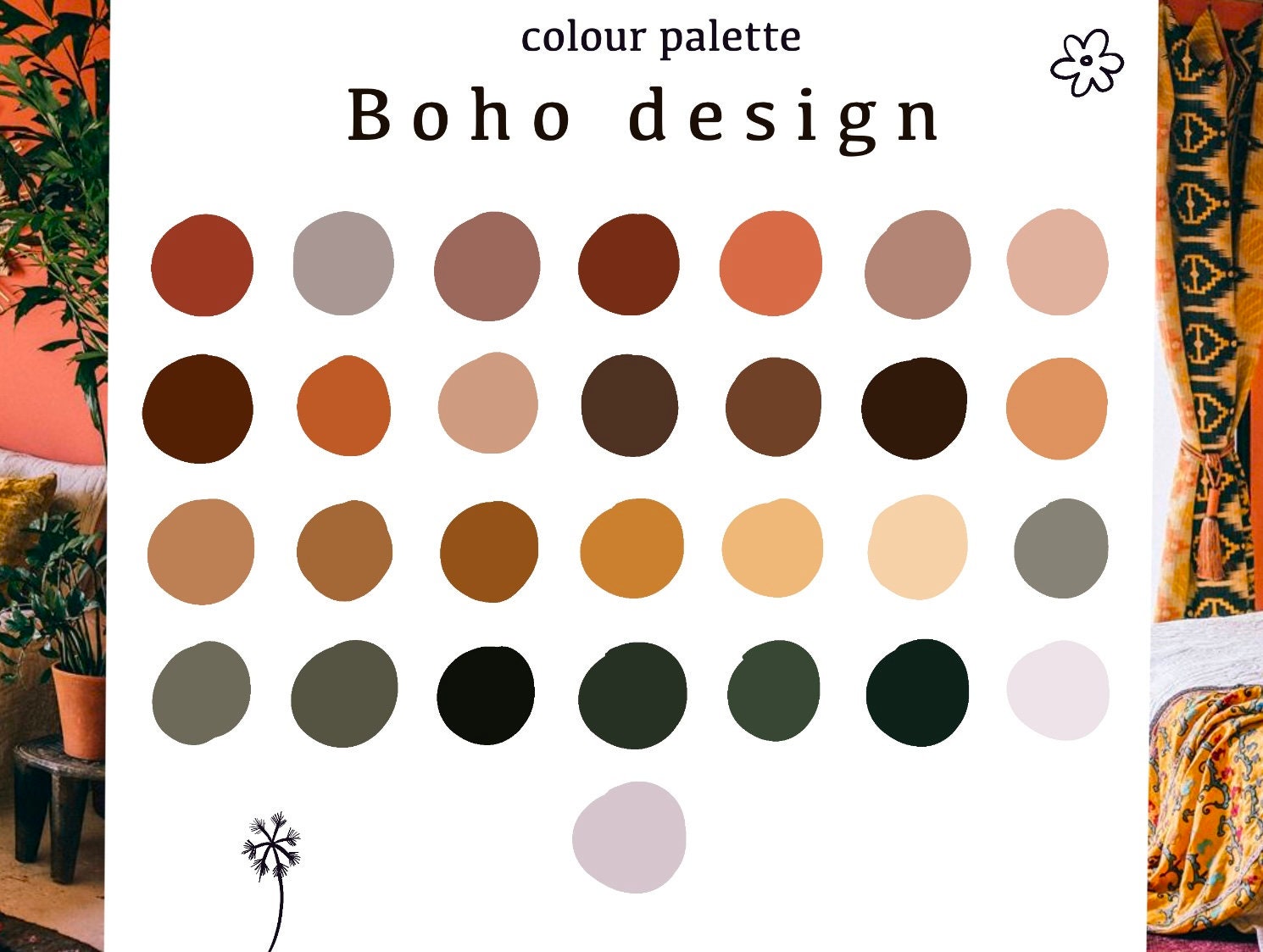 Boho Colour Palette for Procreate - Etsy
