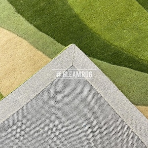 Hand-tufted Nature Rug: Forest Stream Design, Green & Blue 10x14 Area ...