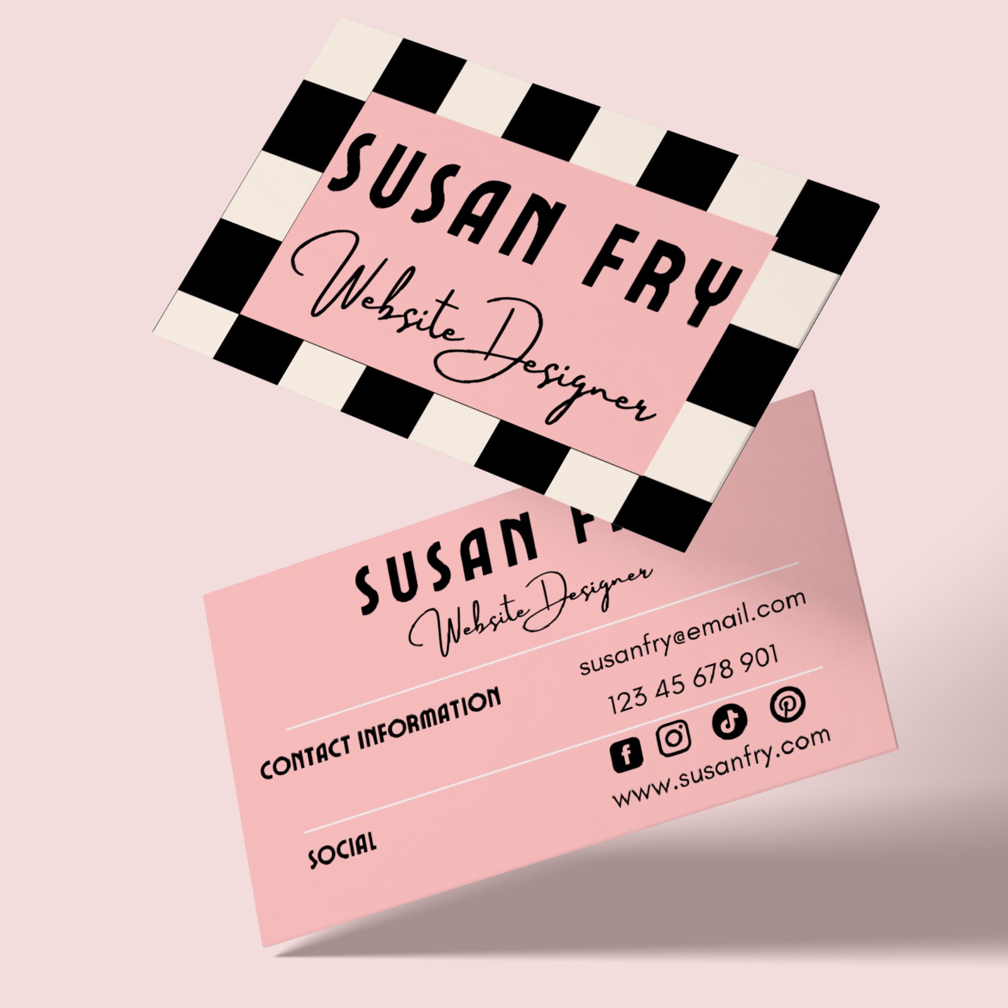 Retro Business Card Template Groovy Business Card Editable - Etsy