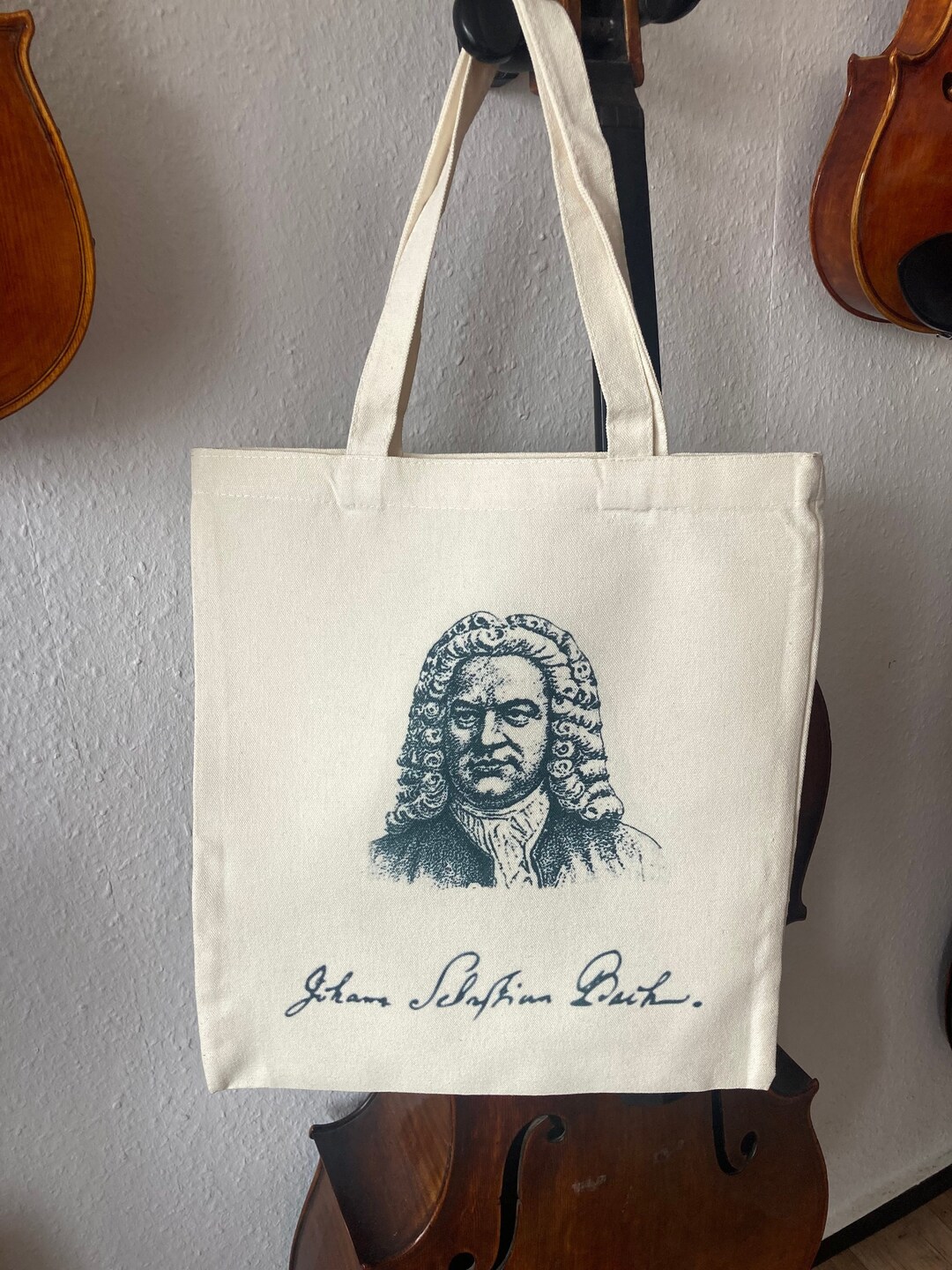 Sheet Music Bag J.S. Bach, Fabric Bag Composer, Gift for Organ Player ...
