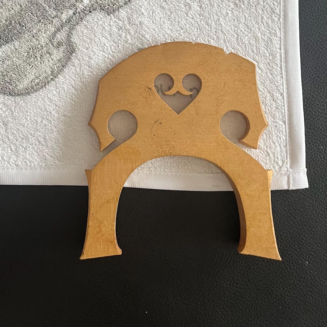 Old Double Bass Bridge Gift for Bassist, Decorative Bass, Bass Teacher ...