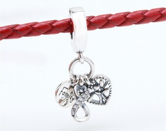 Family Infinity Triple Charm - Etsy